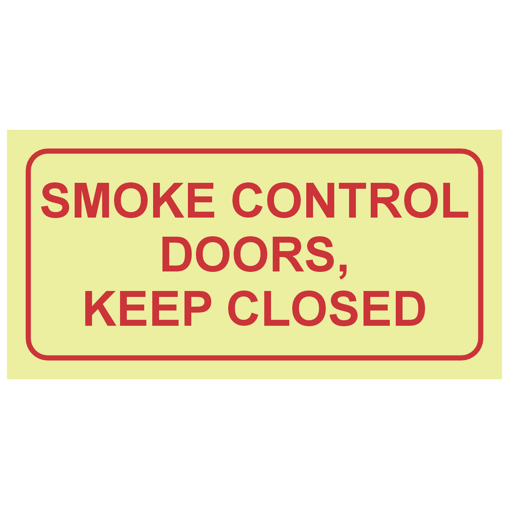 F42 - SABS Smoke control doors photoluminescent safety sign | Safety ...
