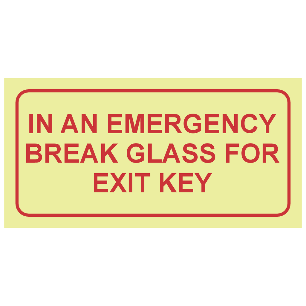 F43 - SABS In an emergency break glass for key photoluminescent safety ...