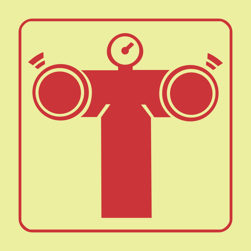 F49 - SABS Fire pump connection photoluminescent safety sign | Safety ...