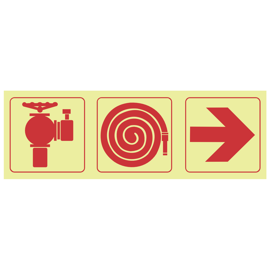 F9 - SABS Fire hydrant, fire hose reel, arrow right photoluminescent ... F9 - SABS Fire hydrant, fire hose reel, arrow right photoluminescent ...