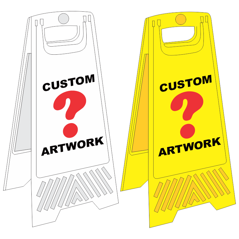 FS1 - Custom a-frame floor stand - yellow | Safety Signs & Equipment