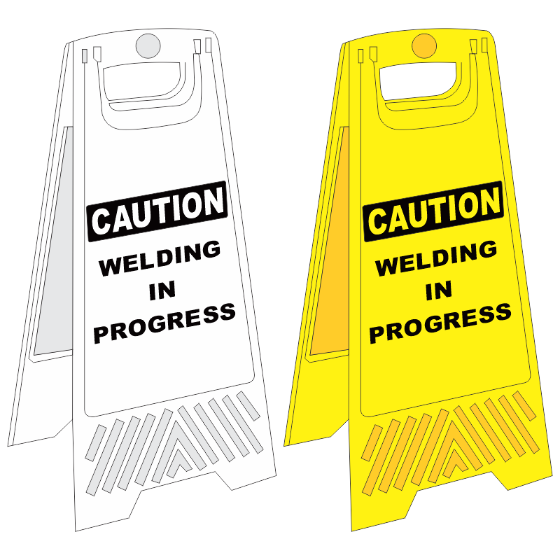 FS23 - Welding in progress a-frame floor stand | Safety Signs & Equipment