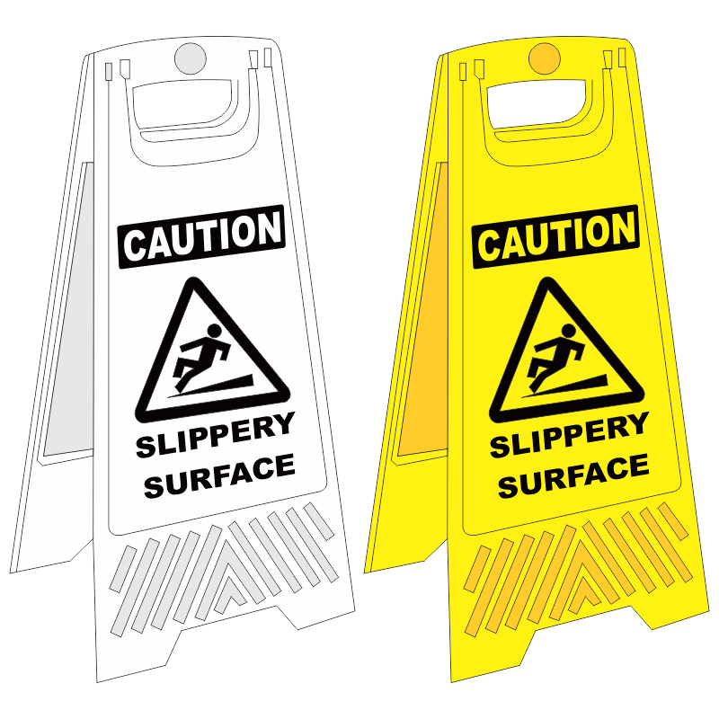 FS28 - Slippery surface a-frame floor stand - yellow | Safety Signs ...