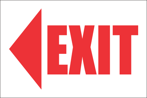 FR13 - Exit Left Safety Sign | Safety Signs & Equipment