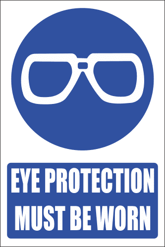 MV1E - Eye Protection Explanatory Safety Sign | Safety Signs & Equipment