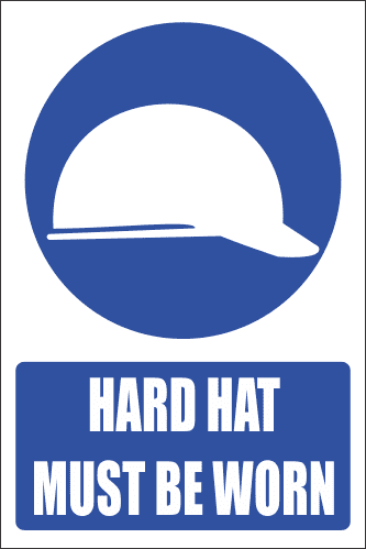 MV3E - Head Protection Explanatory Safety Sign | Safety Signs & Equipment
