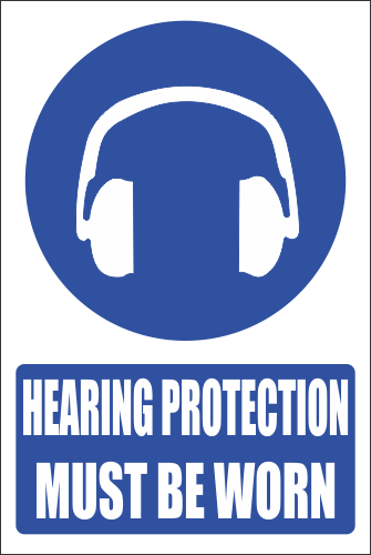 MV4E - Hearing Protection Explanatory Safety Sign | Safety Signs ...