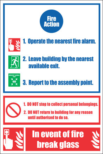 FR23 - Fire Action Safety Sign I | Safety Signs & Equipment