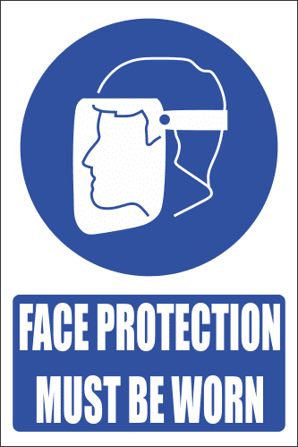 MV10EN - Face Protection Explanatory Safety Sign | Safety Signs & Equipment