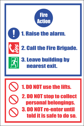 FR29 - Fire Action Safety Sign VI | Safety Signs & Equipment