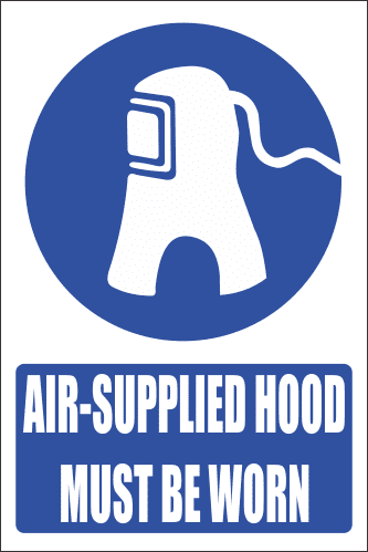 MV11E - Air Supplied Hood Explanatory Safety Sign | Safety Signs ...