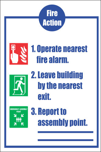 FR31 - Fire Action Safety Sign VIII | Safety Signs & Equipment