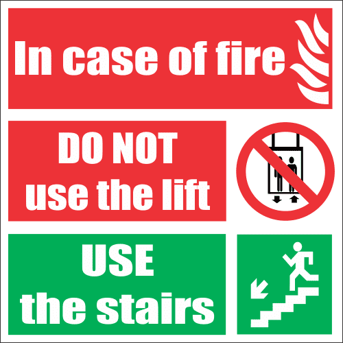 FR35 - In Case Of Fire Safety Sign | Safety Signs & Equipment