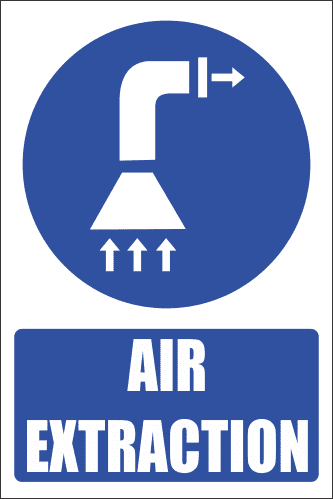 MV13E - Air Extraction Explanatory Safety Sign | Safety Signs & Equipment