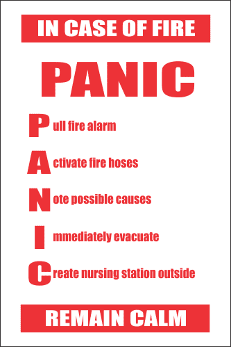 FR41 - Panic Safety Sign | Safety Signs & Equipment