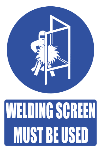 MV15E - Welding Screen Explanatory Safety Sign | Safety Signs & Equipment