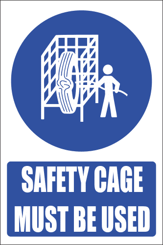 MV16E - Safety Cage Explanatory Safety Sign | Safety Signs & Equipment