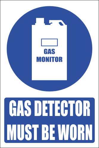 MV17E - Gas Monitor Explanatory Safety Sign | Safety Signs & Equipment