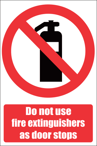 FR48 - Door Stop Safety Sign | Safety Signs & Equipment