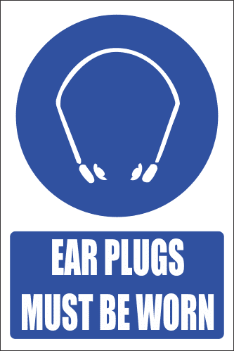 MV19E - Ear Plugs Explanatory Safety Sign | Safety Signs & Equipment