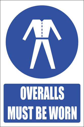 MV20E - Overalls Explanatory Safety Sign | Safety Signs & Equipment
