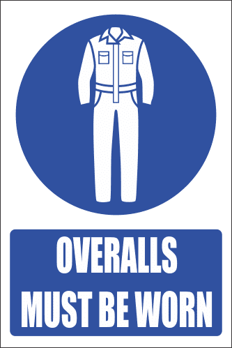 MV20EN - Overalls Explanatory Safety Sign | Safety Signs & Equipment