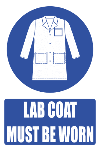 MV21EN - Lab Coat Safety Sign | Safety Signs & Equipment