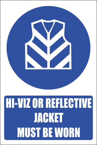 MV25E - Reflective Jacket Explanatory Safety Sign | Safety Signs ...