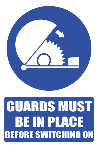 MA9E - Guards Must Be Used Explanatory Safety Sign | Safety Signs ...