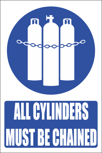 MA16E - Chained Cylinders Explanatory Safety Sign | Safety Signs ...