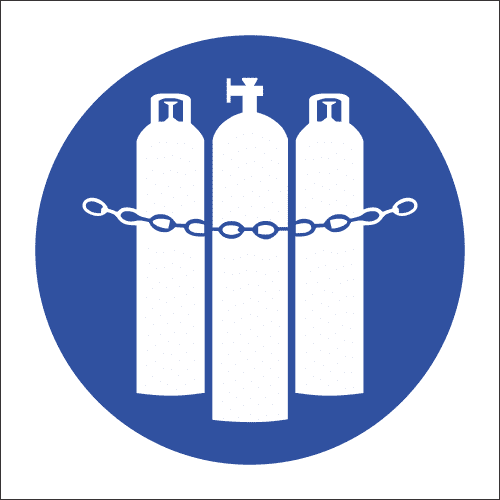 MA16 - Chained Cylinders Safety Sign | Safety Signs & Equipment