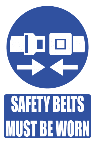 MA21E - Safety Belt Explanatory Safety Sign | Safety Signs & Equipment