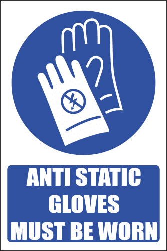 MA26E - Anti Static Gloves Safety Sign | Safety Signs & Equipment