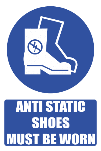 MA27E - Anti Static Shoes Safety Sign | Safety Signs & Equipment