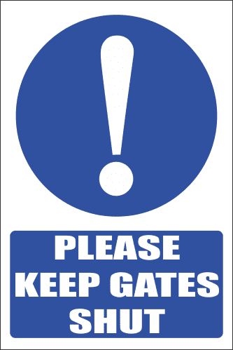 MA34 - Keep Gate Shut Safety Sign | Safety Signs & Equipment