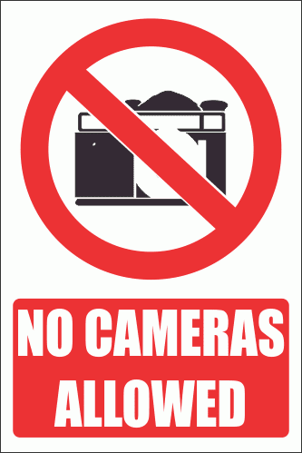PV21E - No Cameras Explanatory Safety Sign | Safety Signs & Equipment