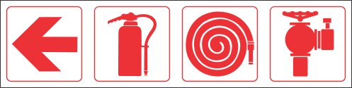 FR79 - Location Of Fire Fighting Equipment Left Safety Sign | Safety ...