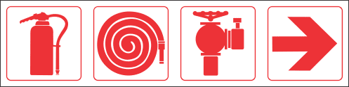 FR80 - Location Fire Fighting Equipment Right Safety Sign | Safety ...