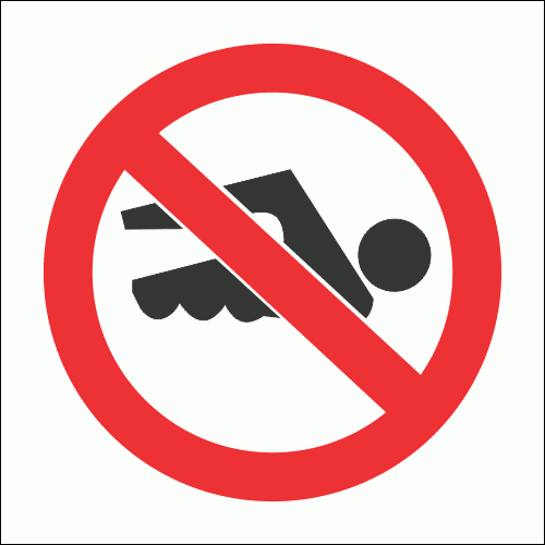 PV24 - No Swimming Safety Sign | Safety Signs & Equipment