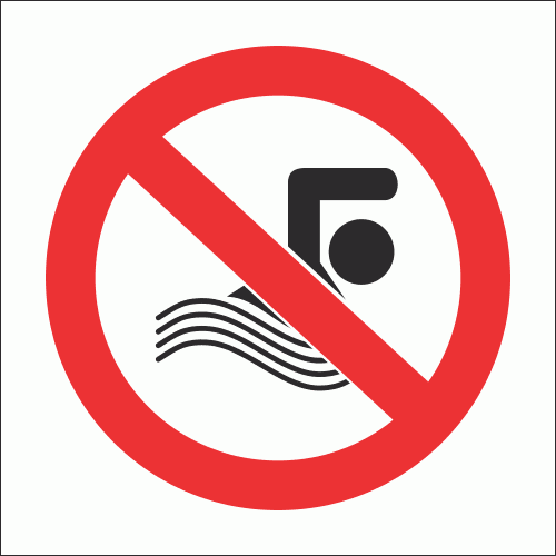 PV24N - No Swimming Safety Sign | Safety Signs & Equipment