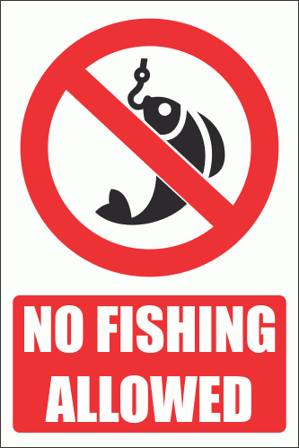 PV25EN - No Fishing Safety Sign | Safety Signs & Equipment