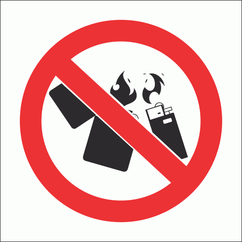 PV26N - No Lighters Safety Sign | Safety Signs & Equipment