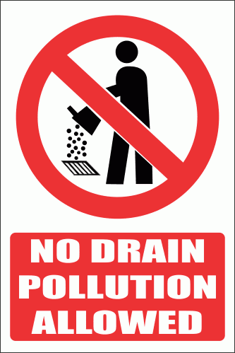 PV28E - No Drain Pollution Explanatory Safety Sign | Safety Signs ...