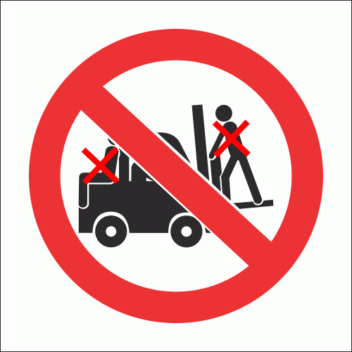 PV29 - No Lifting On Forklift Safety Sign | Safety Signs & Equipment