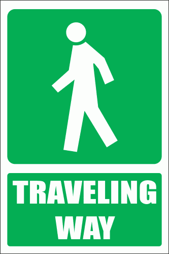 GA8E - Traveling Way Explanatory Sign | Safety Signs & Equipment
