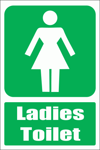 GA10E - Ladies Toilet Explanatory Sign | Safety Signs & Equipment