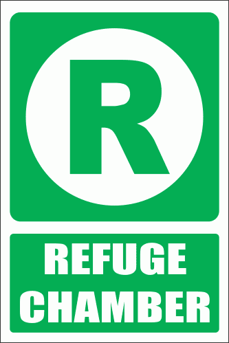 GA12E - Refuge Chamber Explanatory Sign | Safety Signs & Equipment