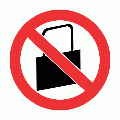 PV31 - No Handbags Safety Sign | Safety Signs & Equipment