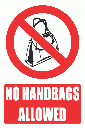 PV31N - No Handbags Safety Sign | Safety Signs & Equipment
