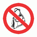 PV31EN - No Handbags Explanatory Safety Sign | Safety Signs & Equipment